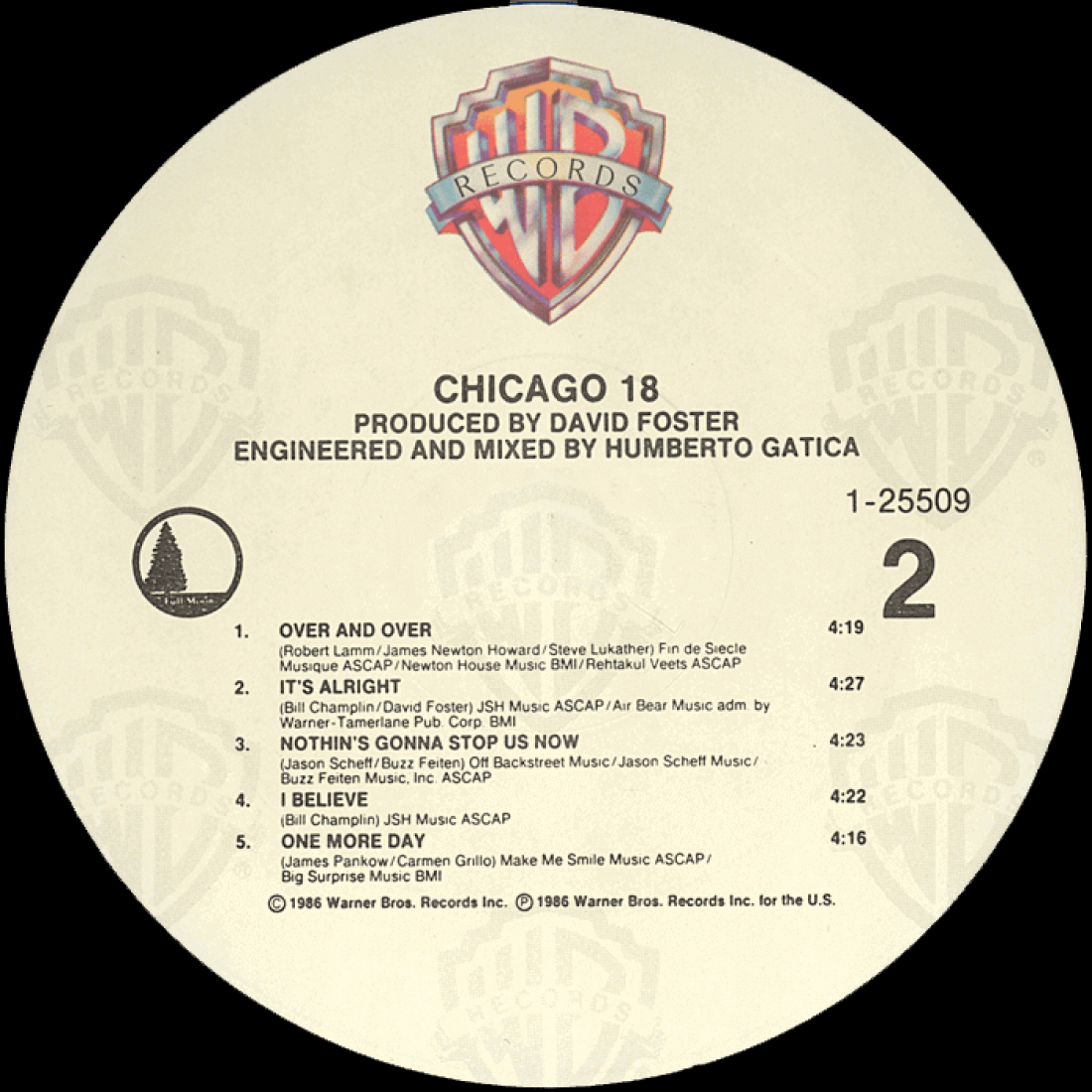 Chicago - 18 - 1986Plak Sesi