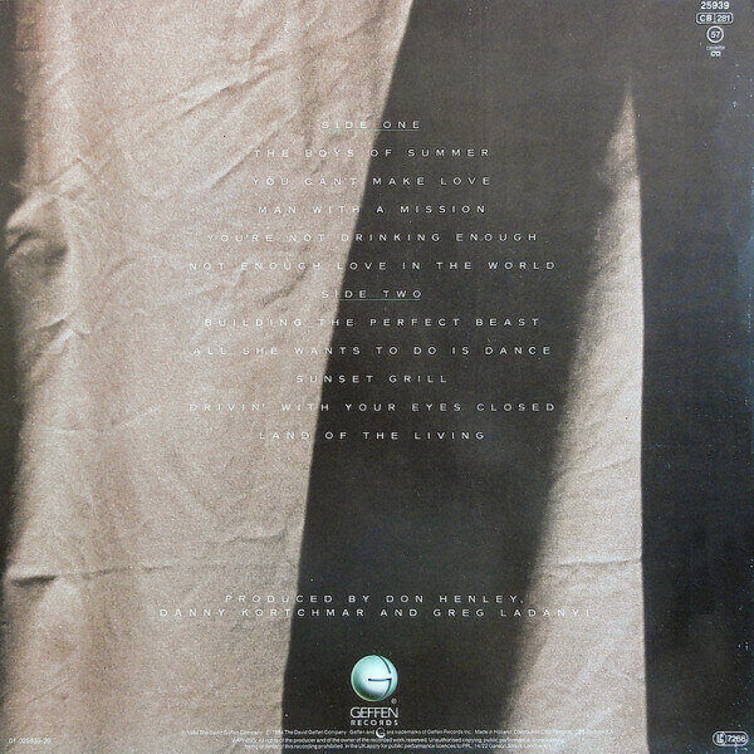 Don Henley - Building The Perfect Beast - 1984Plak Sesi