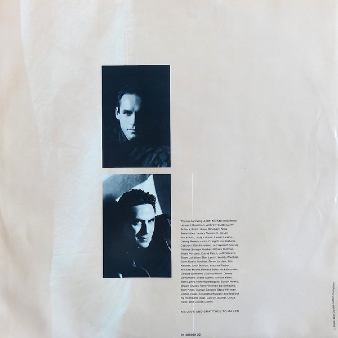 Don Henley - Building The Perfect Beast - 1984Plak Sesi