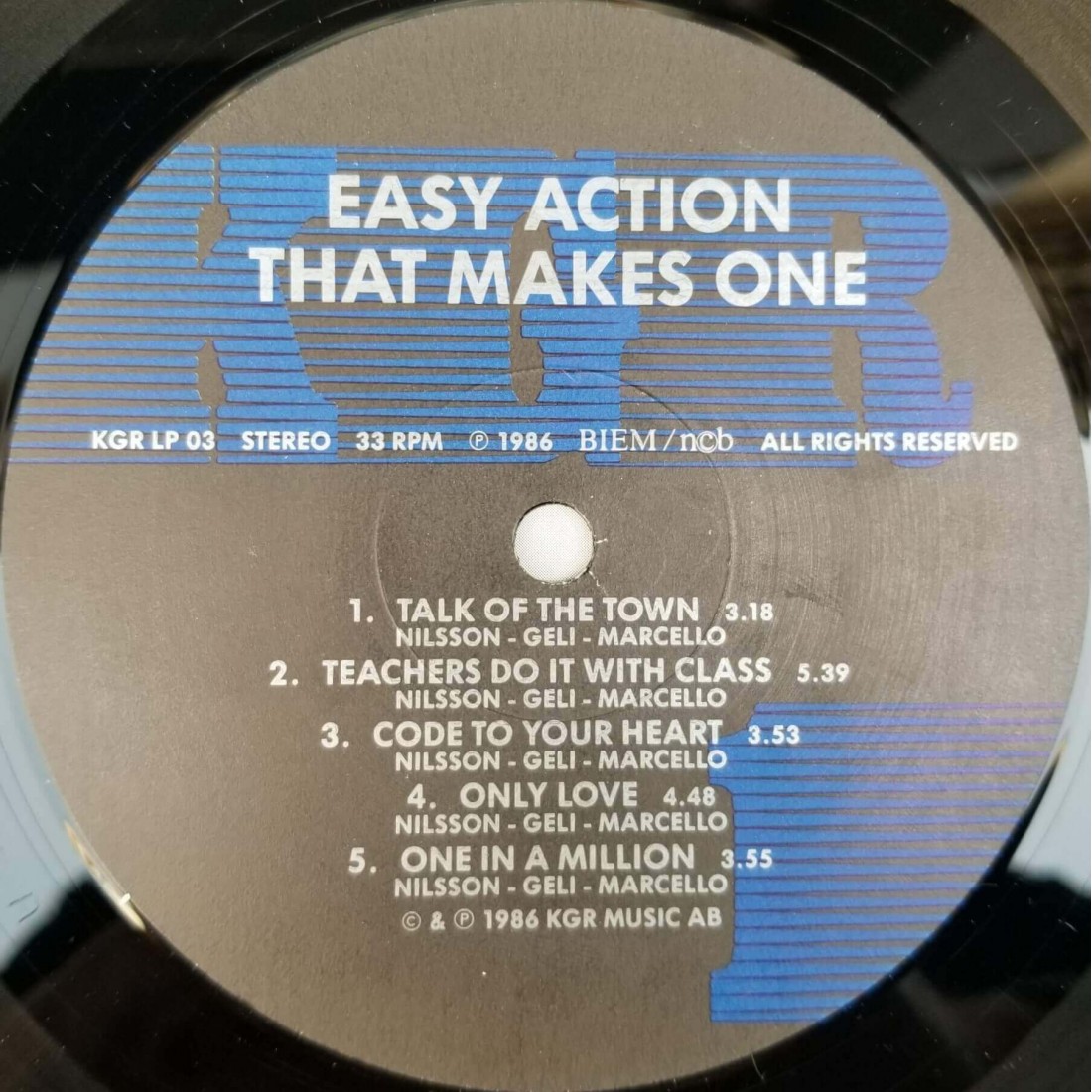 Easy Action - That Makes One - 1986 I Plak Sesi