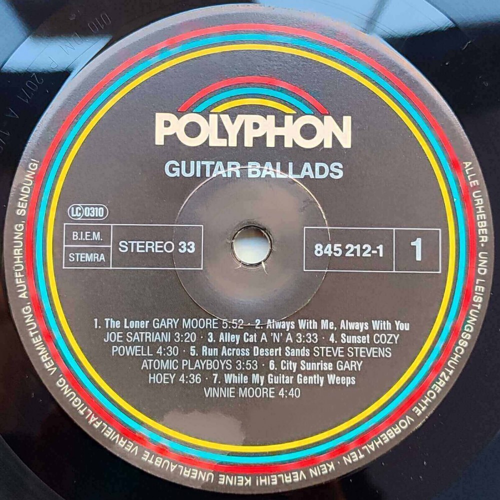 Various Artist - Guitar Ballads - 1990 I Plak Sesi