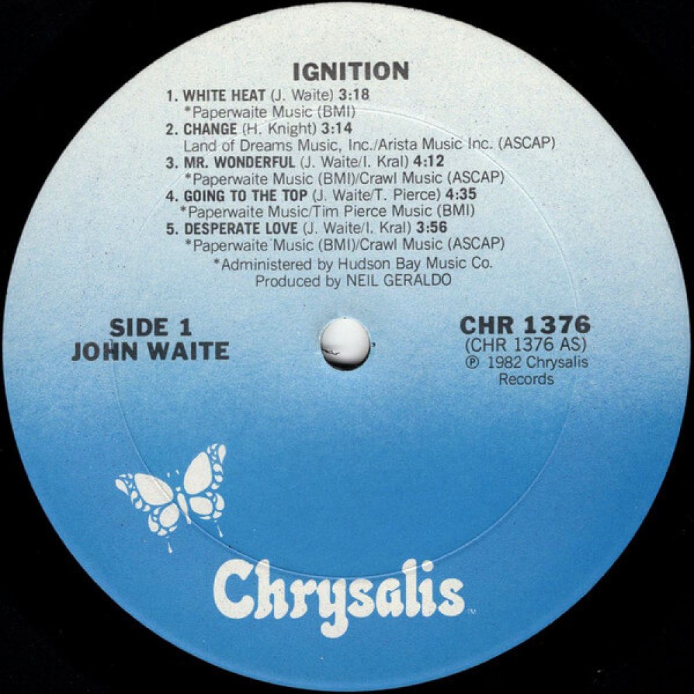 John Waite - Ignition - 1982Plak Sesi