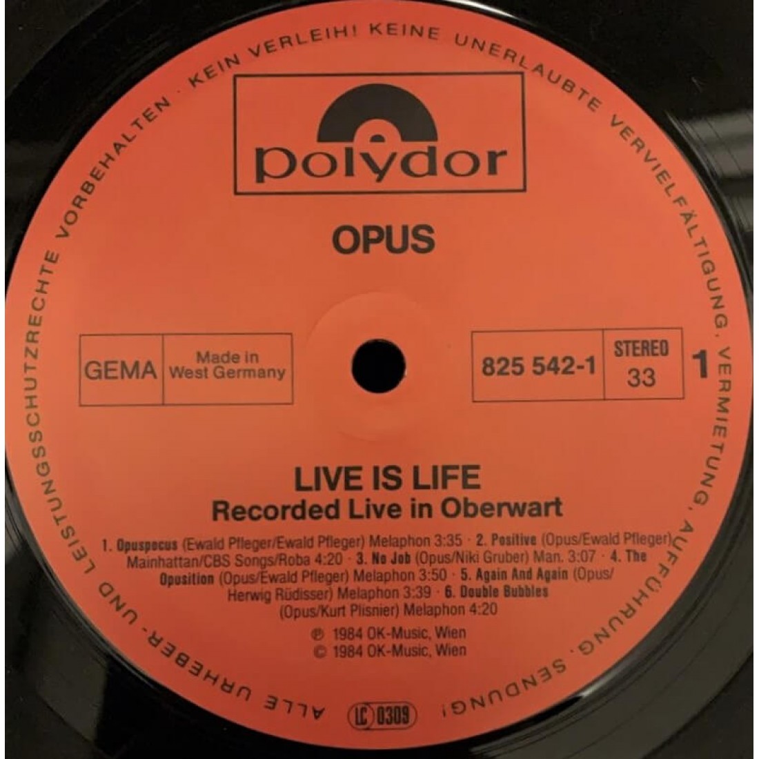 Opus - Life Is Life - 1985 I Plak Sesi