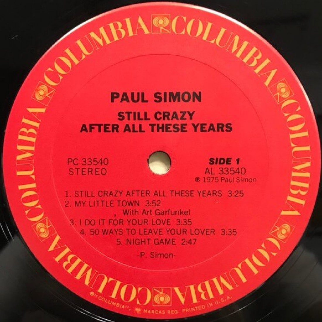 Paul Simon - Still Crazy After All These Years - 1975 I Plak Sesi