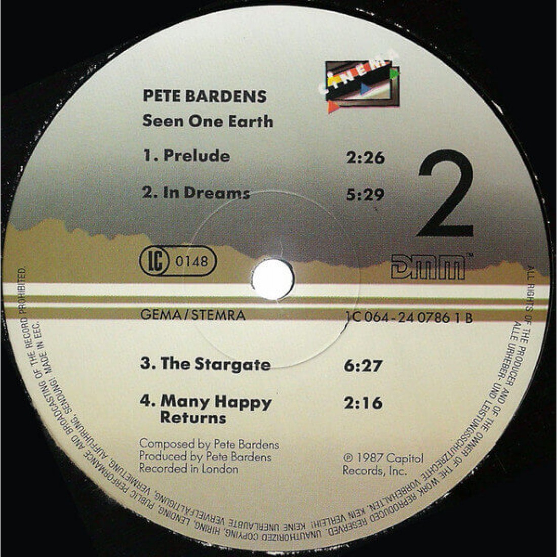 Pete Bardens - Seen One Earth - 1987 I Plak Sesi