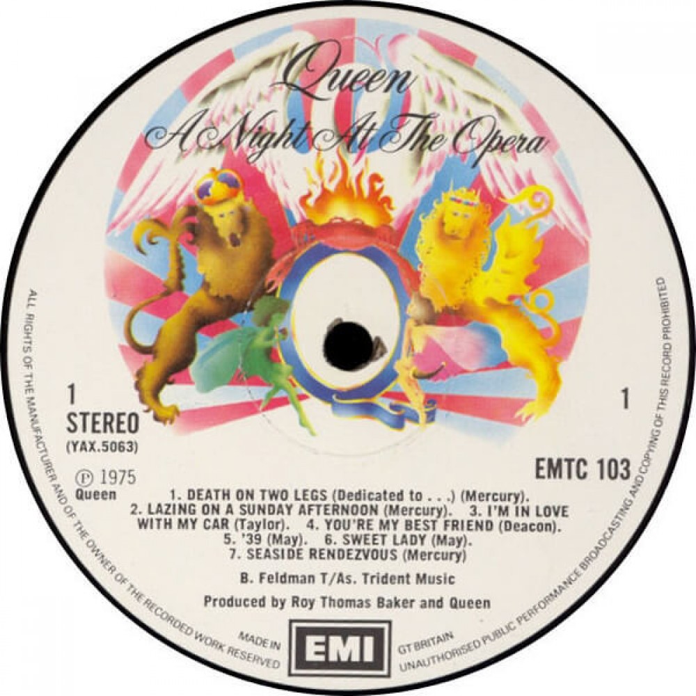 Queen - A Night At The Opera - 1975 I Plak Sesi