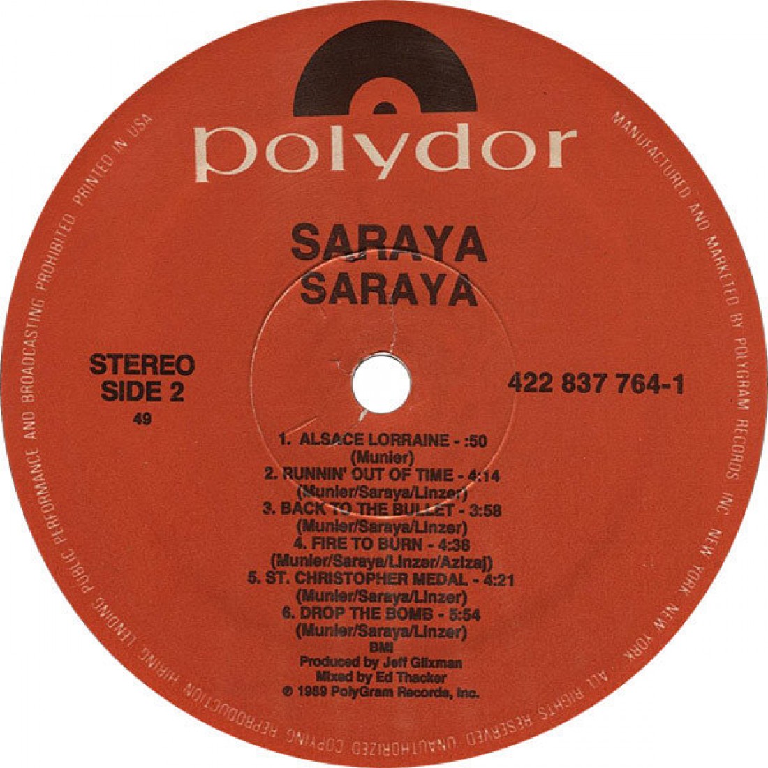 Saraya - Saraya - 1989 I Plak Sesi