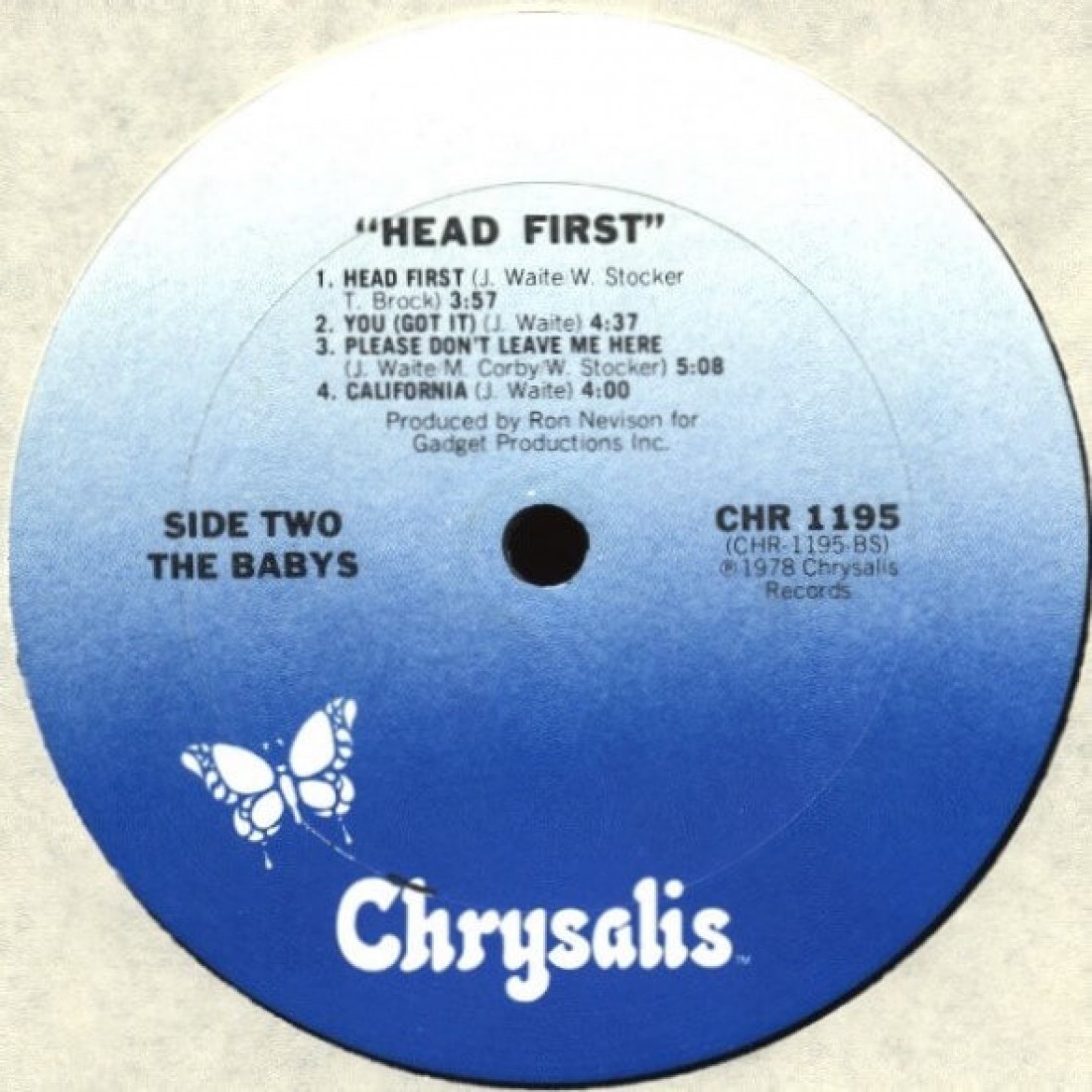 The Babys - Head First - 1979 I Plak Sesi