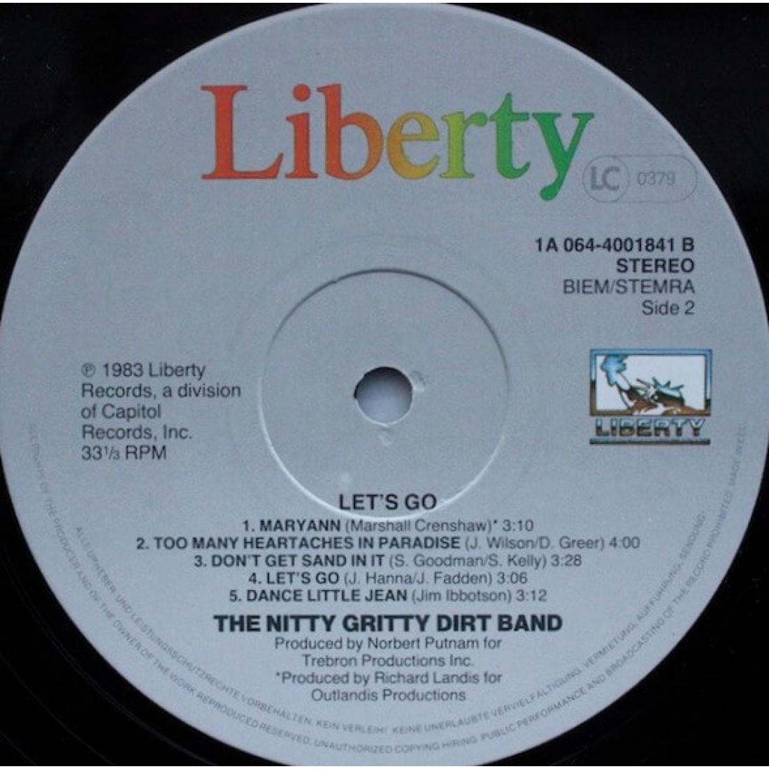 The Nitty Gritty Dirt Band - Let's Go - 1982 I Plak Sesi