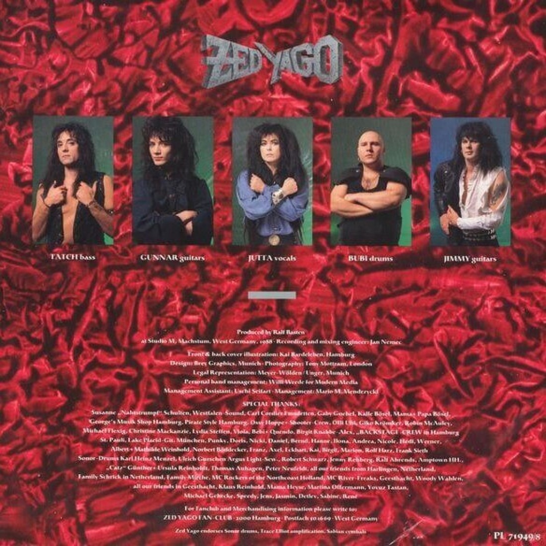 Zed Yago - Pillgrimage - 1988Plak Sesi