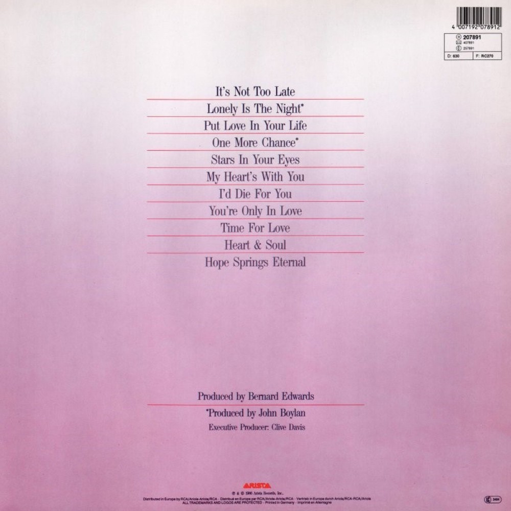 Air Supply - Heart In Motion - 1986Plak Sesi