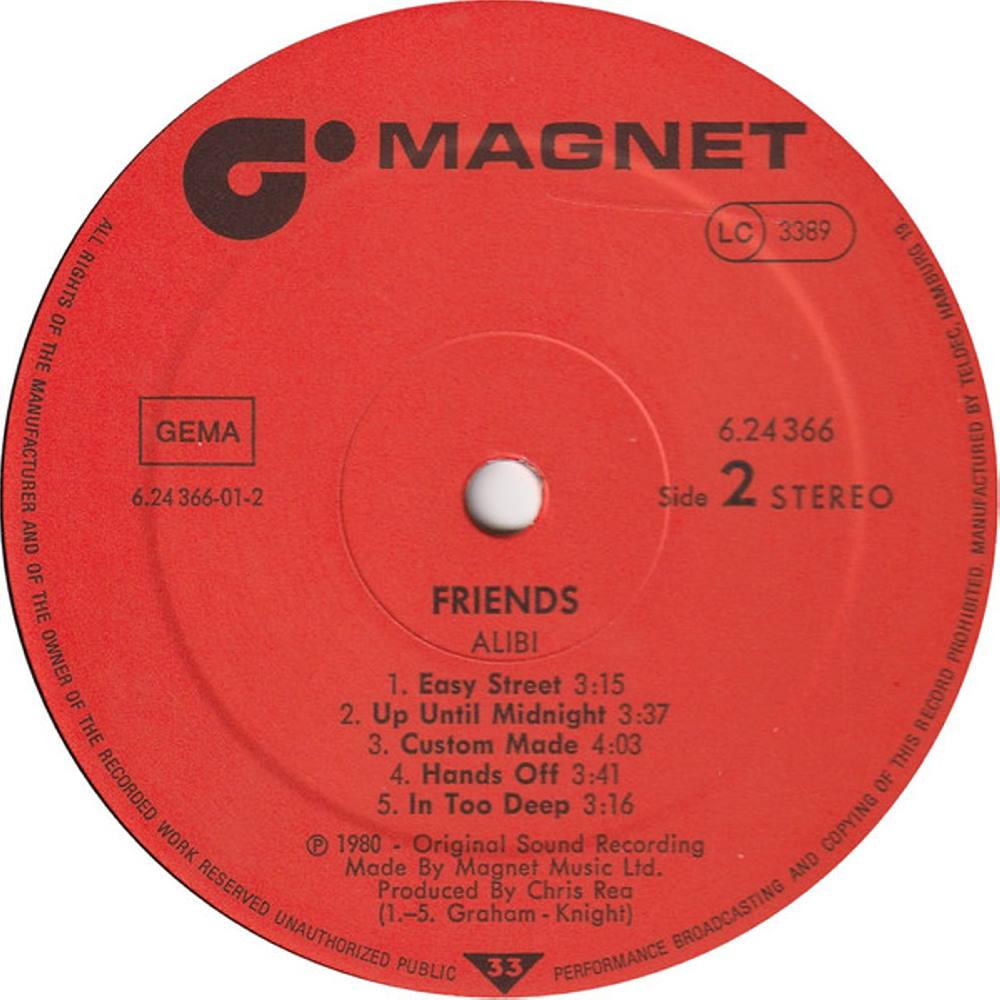 Alibi - Friends - 1980Plak Sesi