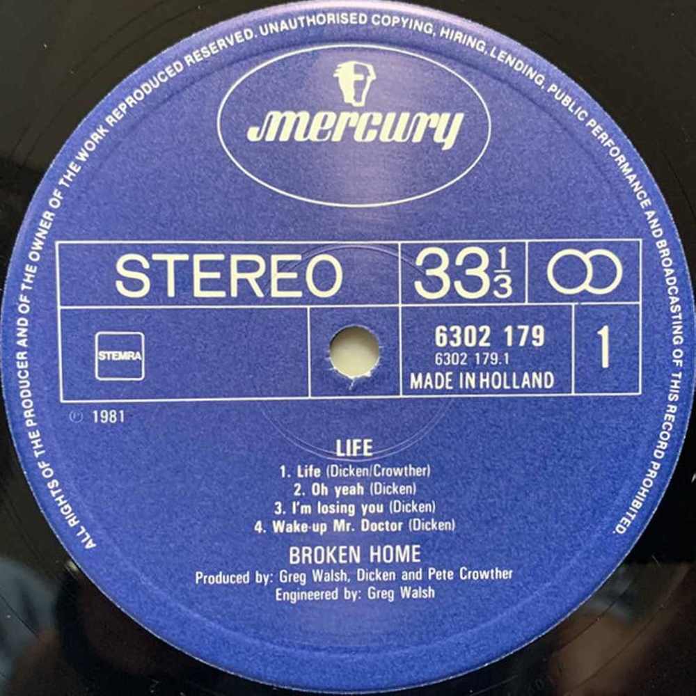 Broken Home - Life - 1981 I Plak Sesi