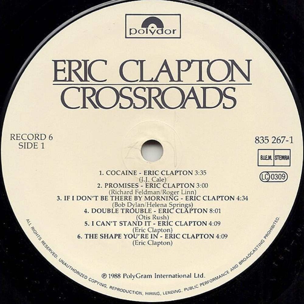 Eric Clapton - Crossroads Box Set - 1988Plak Sesi