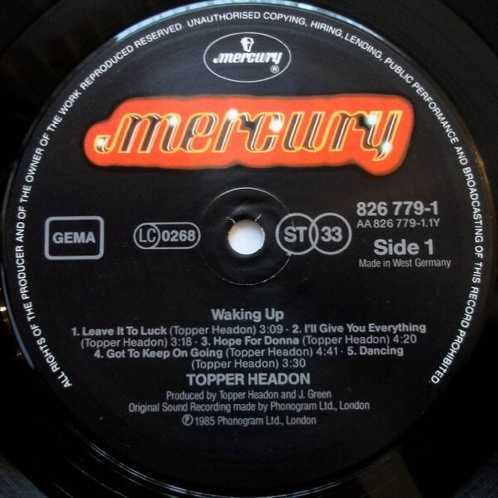 Topper Headon - Waking Up - 1986 I Plak Sesi