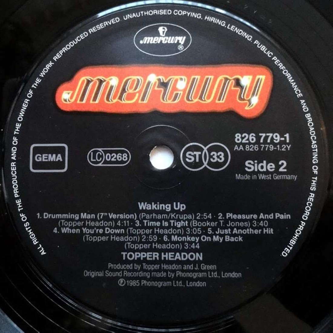 Topper Headon - Waking Up - 1986 I Plak Sesi