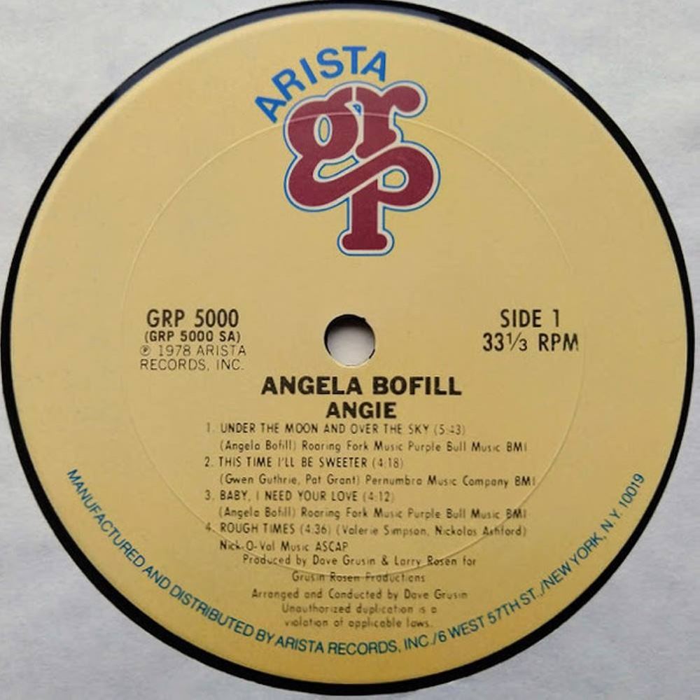 Angela Bofill - Angie - 1978 I Plak Sesi