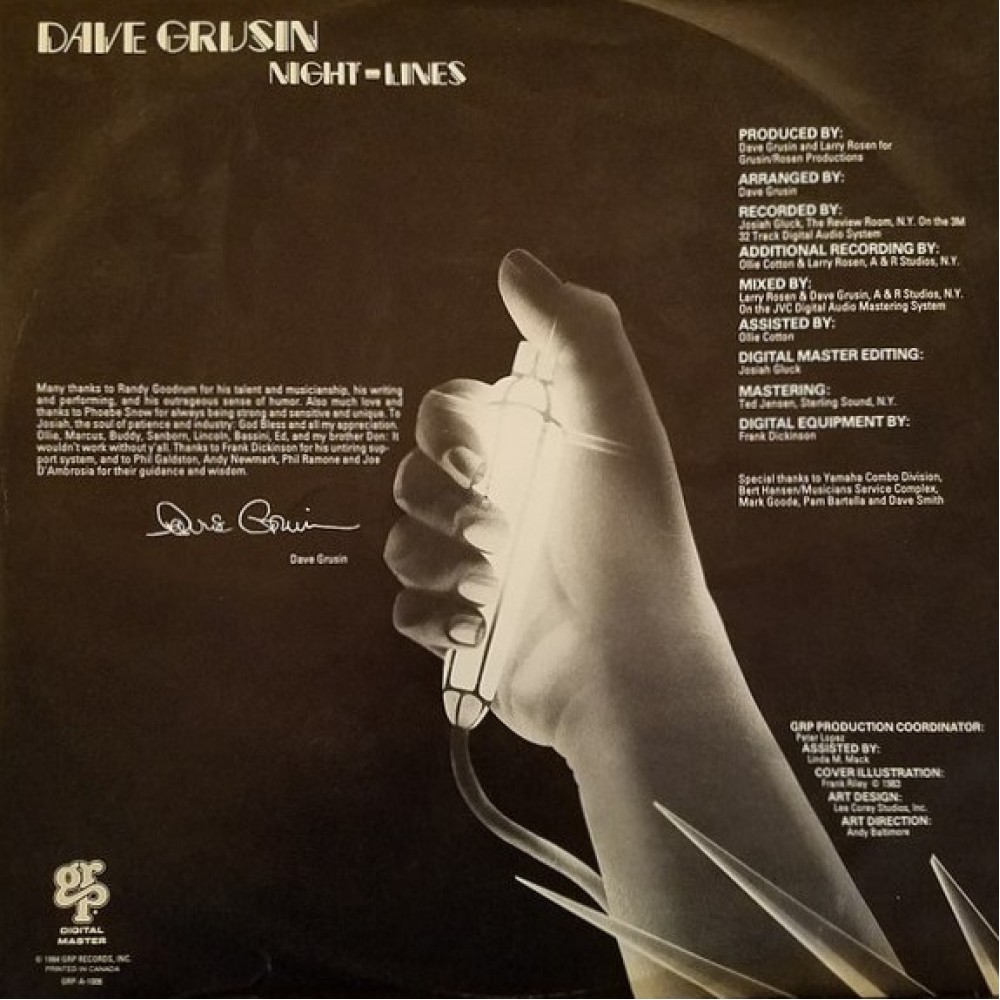 Dave Grusin - Night-Lines - 1984 I Plak Sesi