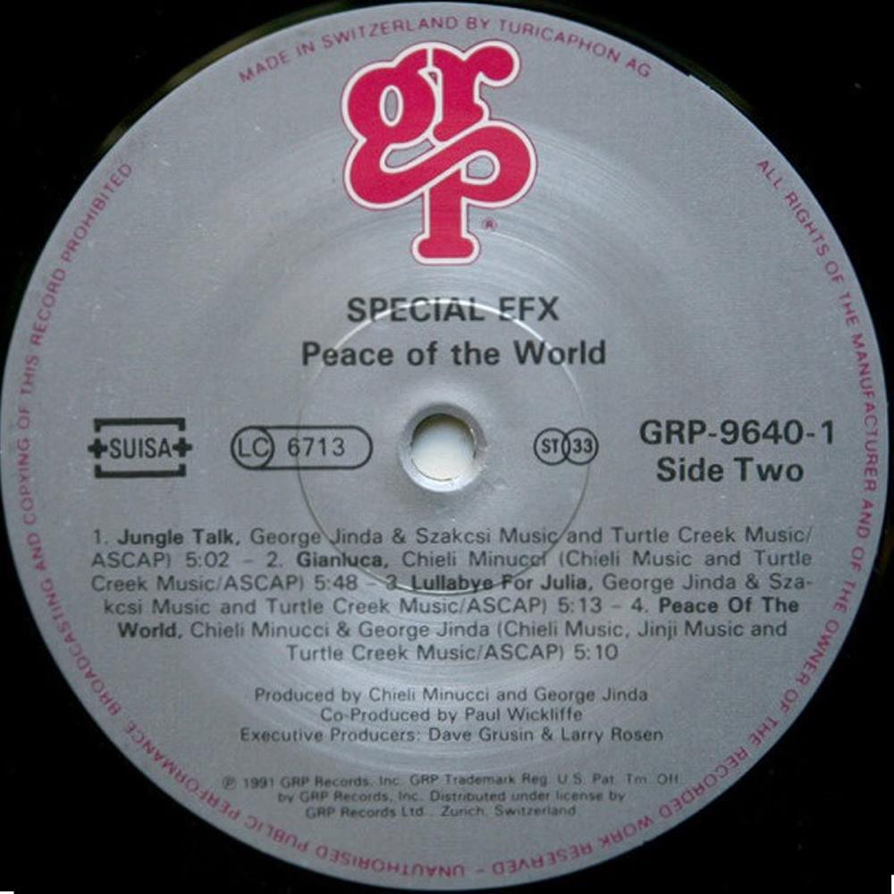 Special Efx - Peace Of The World - 1991 I Plak Sesi