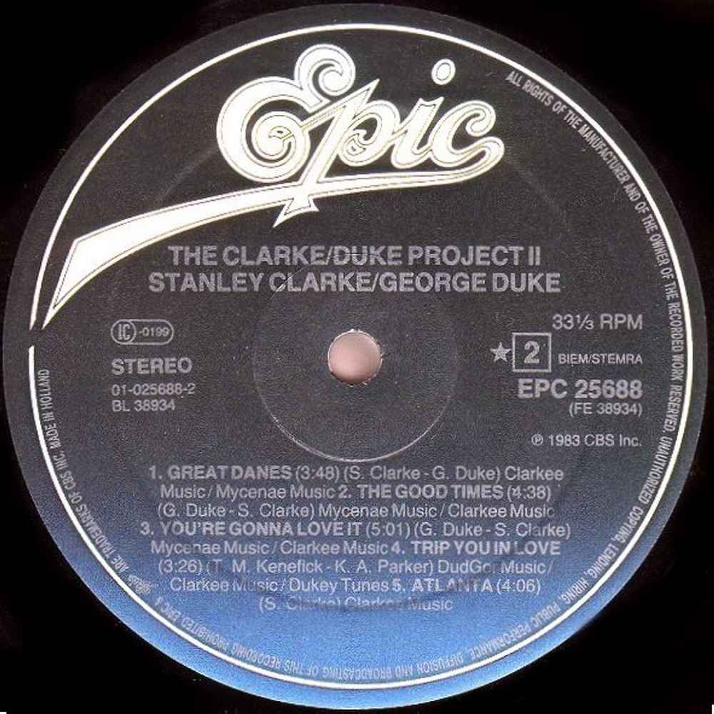 Stanley Clarke & George Duke - The Clarke Duke Project II - 1983 I Plak ...