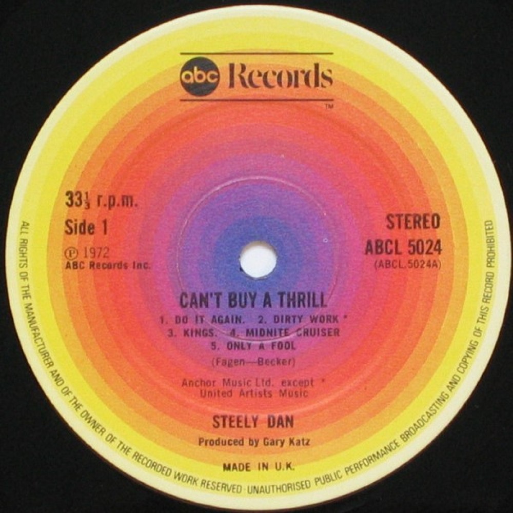 Steely Dan - Can't Buy A Thrill - 1972 I Plak Sesi