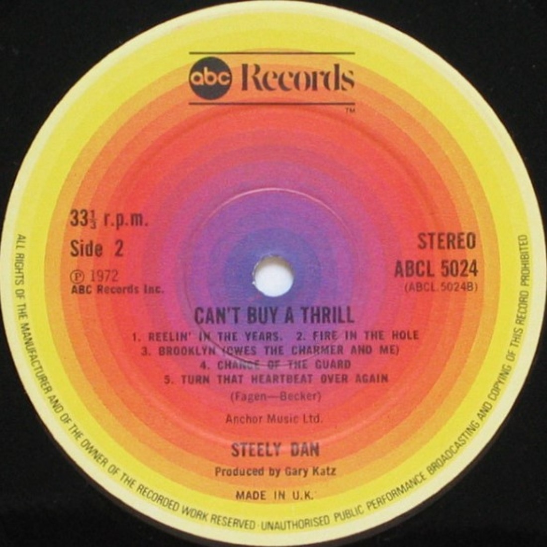 Steely Dan - Can't Buy A Thrill - 1972 I Plak Sesi