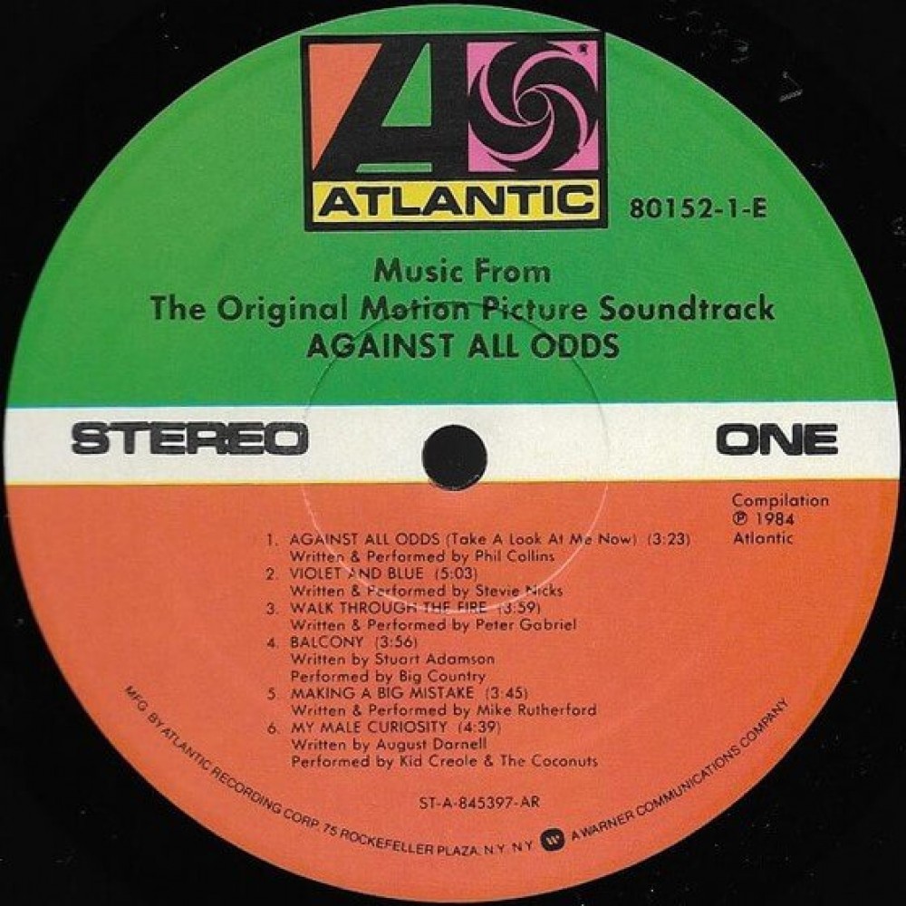 Against All Odds - Orjinal Motion Picture Soundtrack - 1984 I Plak Sesi