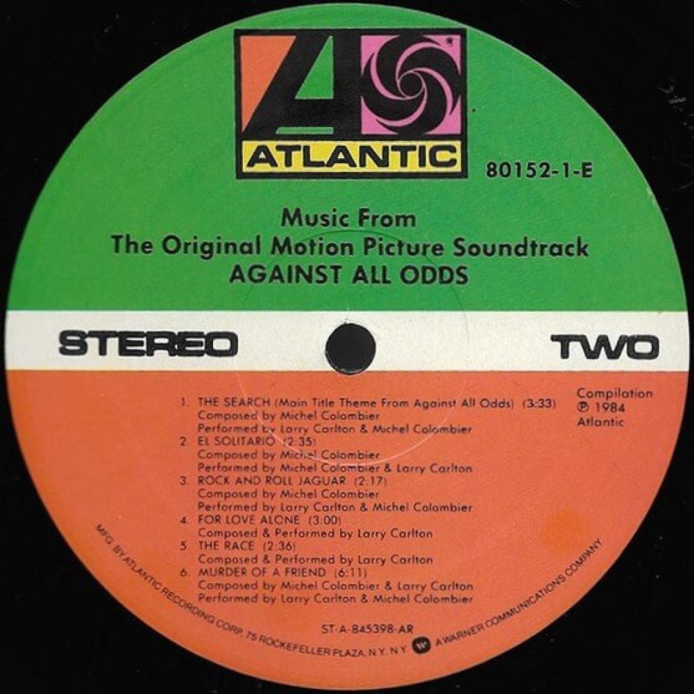 Against All Odds - Orjinal Motion Picture Soundtrack - 1984 I Plak Sesi