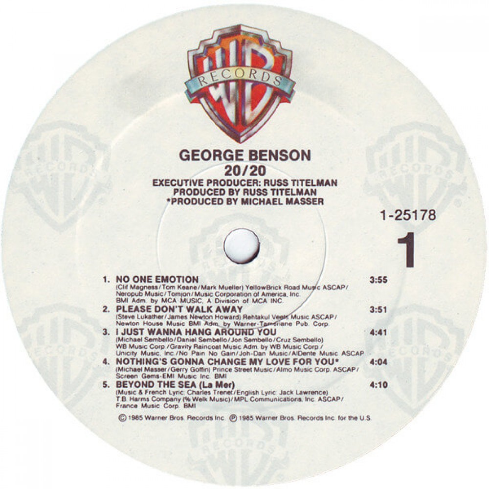 George Benson - 20/20 - 1985 I Plak Sesi