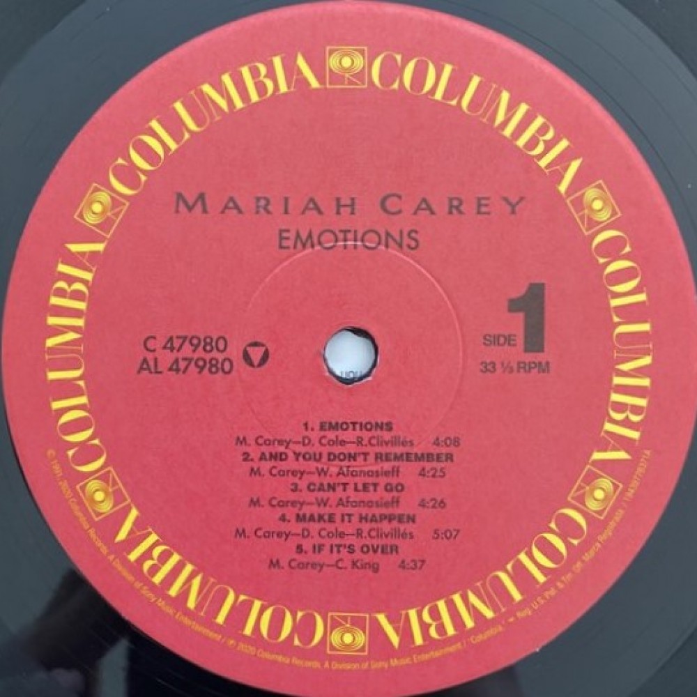 Mariah Carey - Emotions - 1991 I Plak Sesi