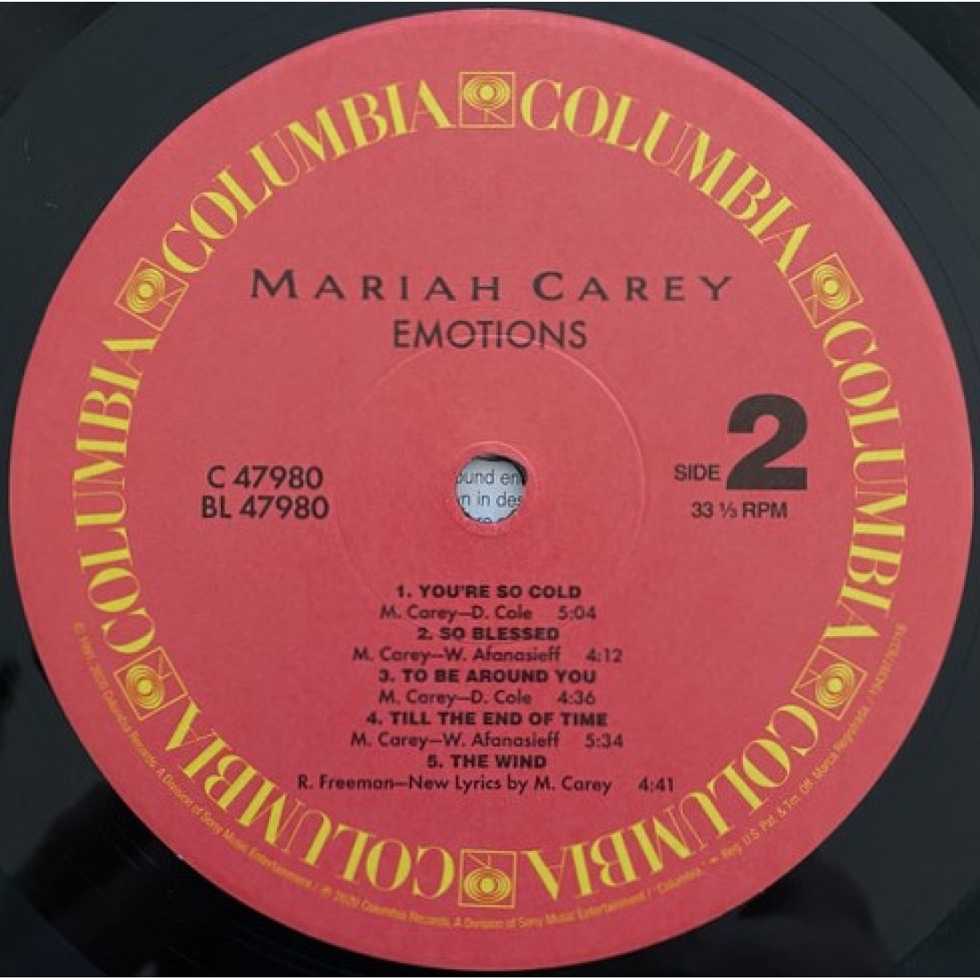 Mariah Carey - Emotions - 1991 I Plak Sesi