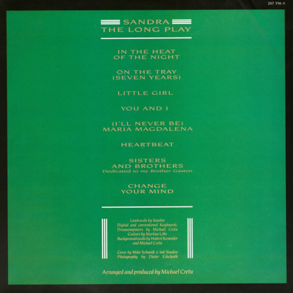 Sandra - The Long Play - 1985Plak Sesi