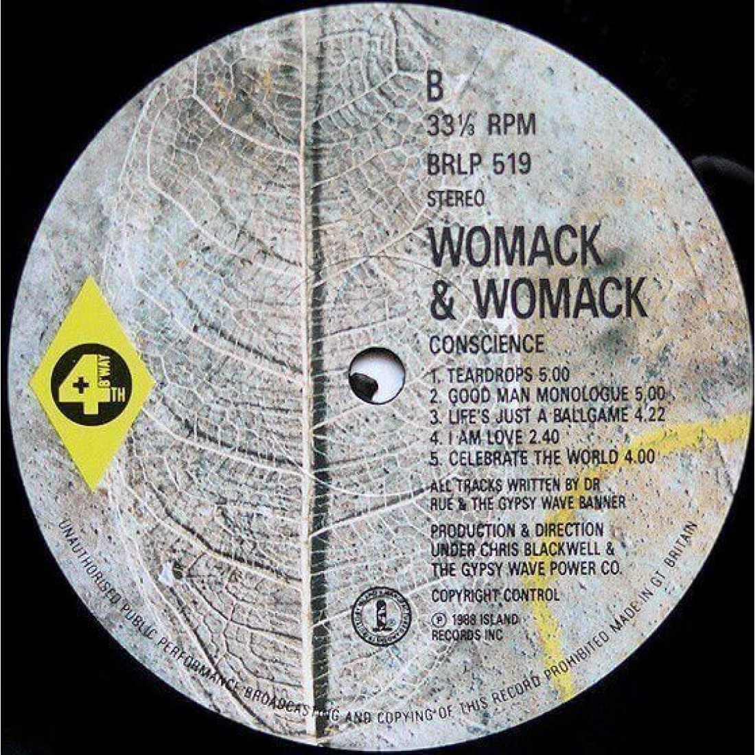 Womack & Womack - Conscience - 1988Plak Sesi