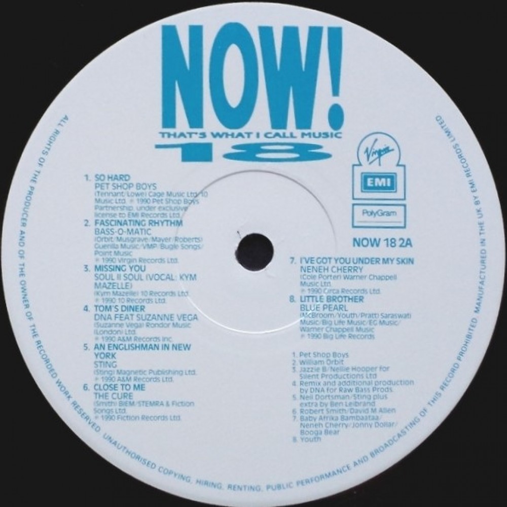 Various Artist - Now That's What I Call Music! 18 - 1990 I Plak Sesi