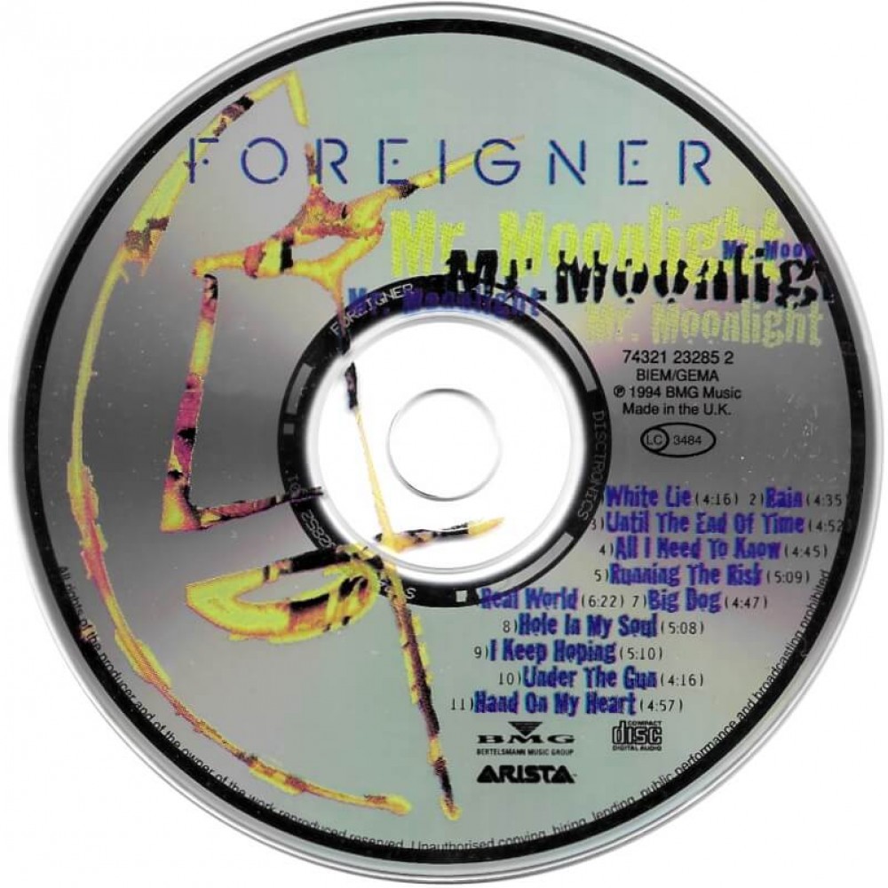 Foreigner : Mr. Moonlight - CD - 1994 I Plak Sesi